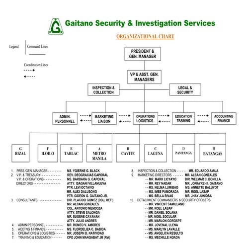 GSISI Organizational Chart | PPT