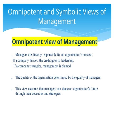 Omnipotent and symbolic view of mgt (1) | PPTX