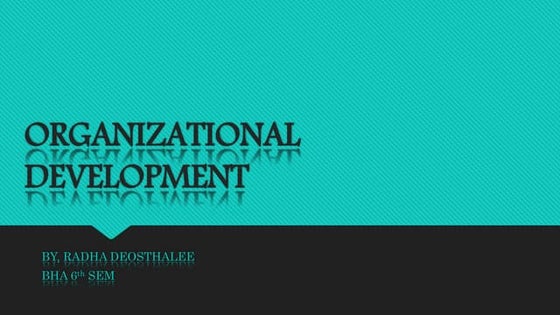 Organizational development | PDF