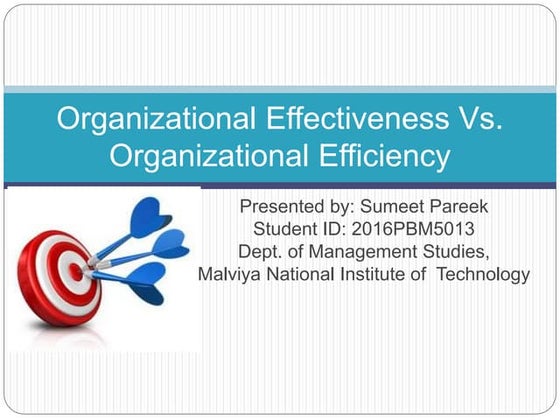 The concept of efficiency and effectiveness | PPTX