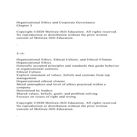 Organizational Ethics and Corporate GovernanceChapter 3Cop.docx