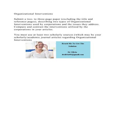 Organizational InterventionsSubmit a two- to three-page paper (e.docx