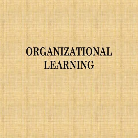 Organizational leaarning | PPT
