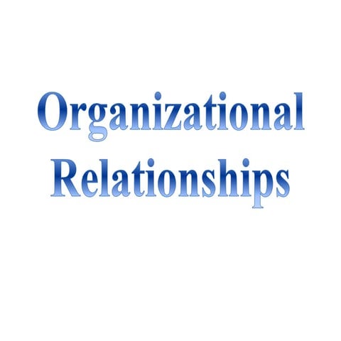 Organizational Relationships | PPTX