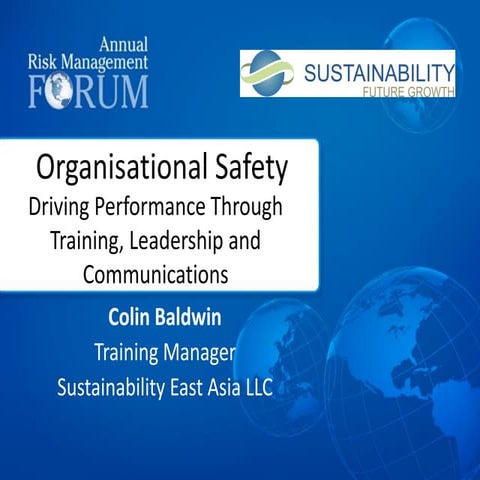 30.11.2011 Organizational safety, Colin Baldwin | PDF