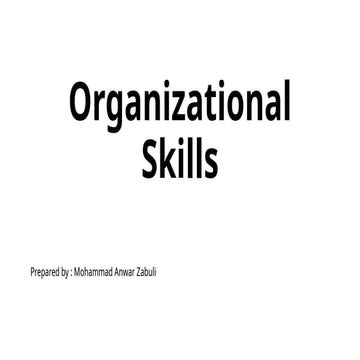 Organizational Skills / Organizational abilitiese | PPTX | Business ...