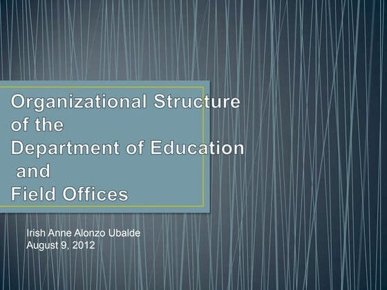 Organizational Structure of DEPED | PPTX | Professional School ...