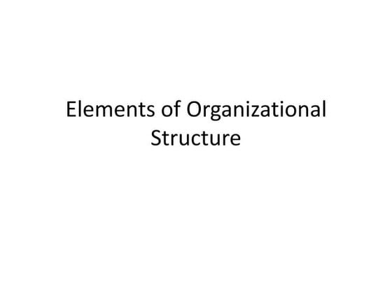 Types of Organizational Structure | PPTX