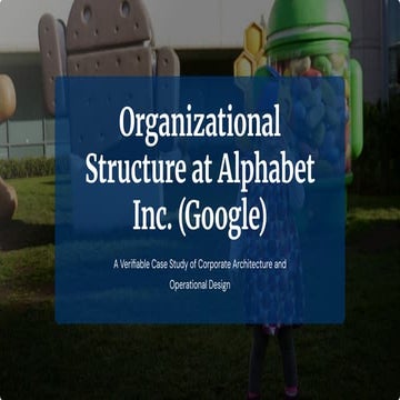 Organizational Structure at Alphabet Inc. | PDF