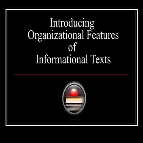 Organizational text features | PPT