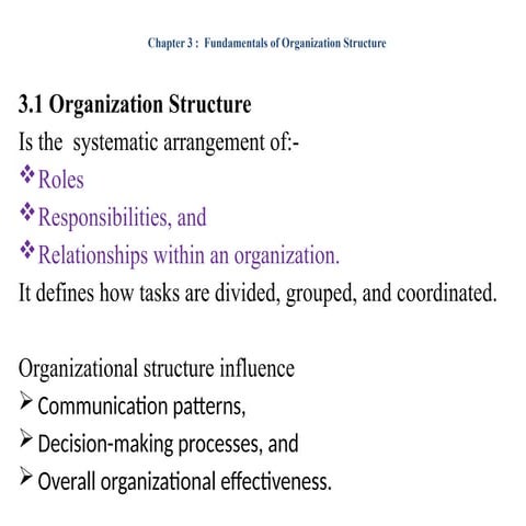 ORGANIZATIONAL THEORY CH 3& CH 4.pptx For BA in management students | PPTX