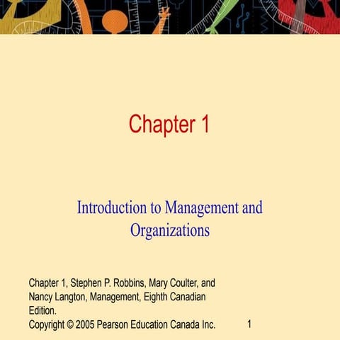 Chapter 1 Introduction To Management And Organizations | PPT