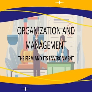 ORGANIZATION AND MANAGEMENT The Firm and Its Environment (2).pptx