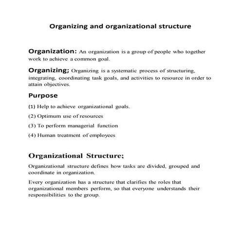 Organizational structure ppt | PPTX