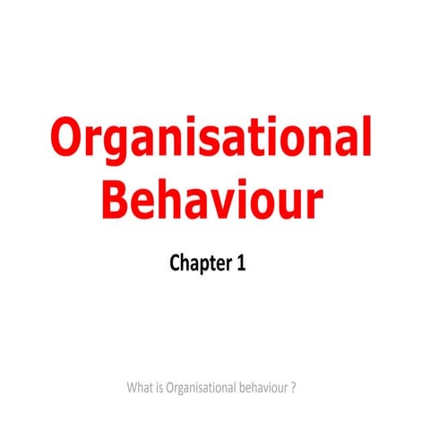Organizational behavior: modern organization | PPT