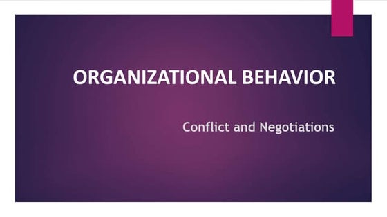 PPT conflict management | PPT