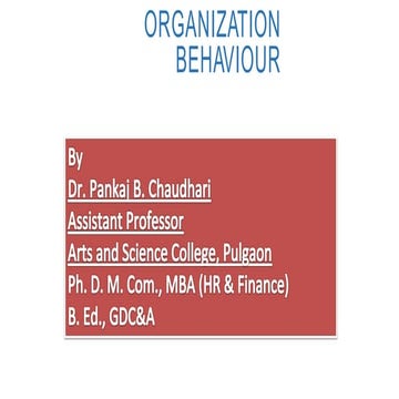Organization behaviour | PPT