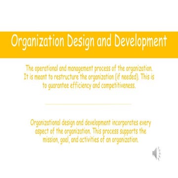 Organization Design and Development | PPT