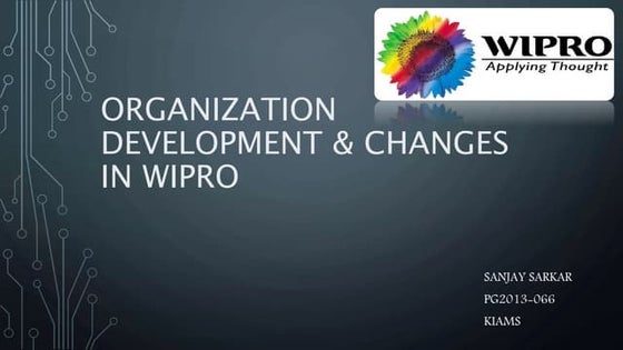 Training and development in wipro | PDF