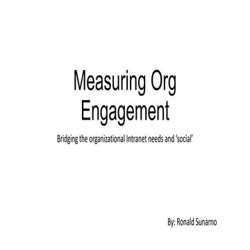Measuring Organization Engagement | PPT