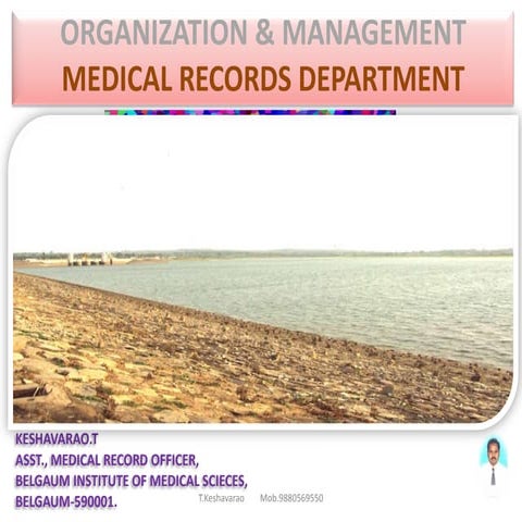 Organization & management of mrd part 3 | PPTX