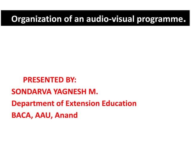 Audio visual | PPT