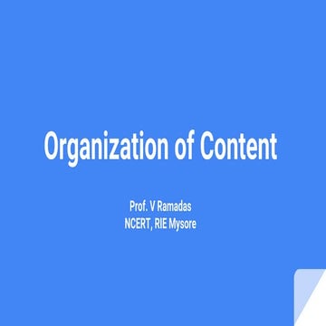 Organization of Content. Pedagogy of Social Science | PPTX