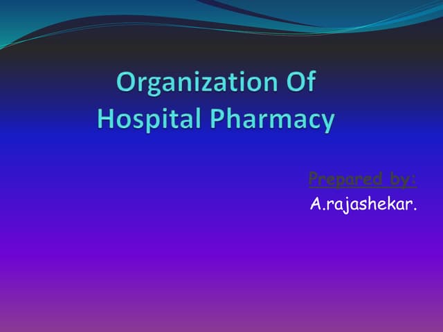 organization structure of hospital | PPTX