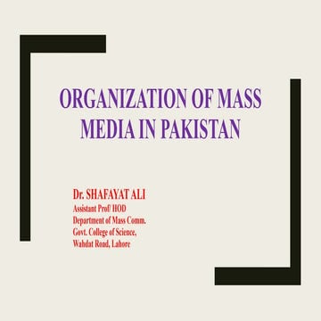 Structure of newspaper organization | PPTX