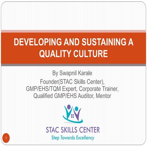 Organization Quality Culture Development by STAC | PDF