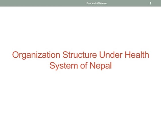 National Health Policy of Nepal 2076 (ENGLISH) | PPT