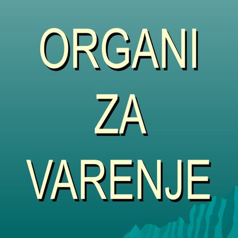 Organi za varenje | PPT