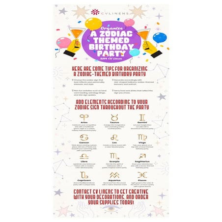 Organize A Zodiac Themed Birthday Party with CV Linens | PDF