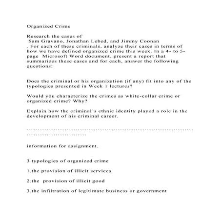 Organised crime | PPTX