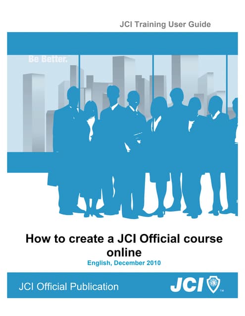 Jci training policy manual eng 2013-01 | PDF
