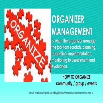 Organizer management | PDF