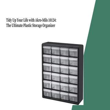 Tidy Up Your Life with Akro-Mils 10124: The Ultimate Plastic Storage ...