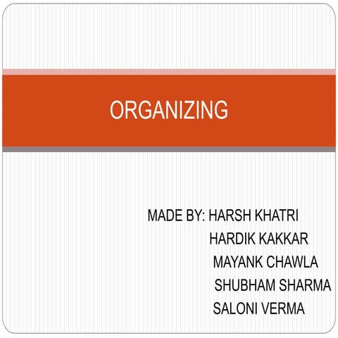 Organizing | PPT