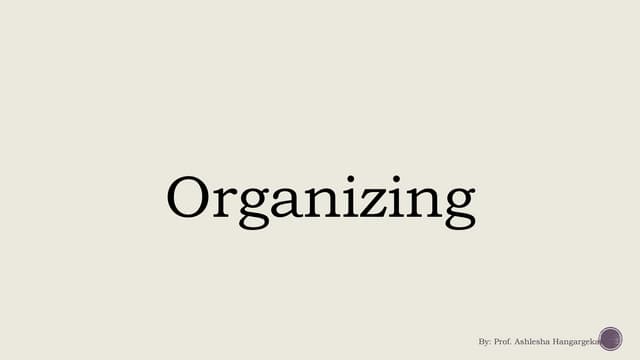 Organising ppt class 12 | PPTX