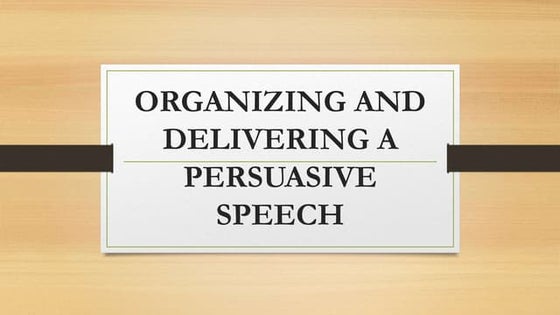 Persuasive presentation power point | PPT