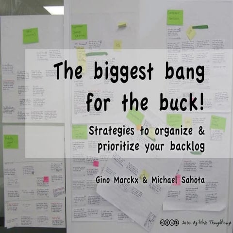 Biggest bang for the buck! Strategies to organize & prioritize your ...