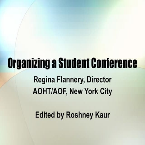 Organizing a student conference 2007 | PPT | Business Expos ...