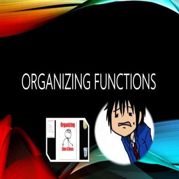 Organizing functions | PPTX