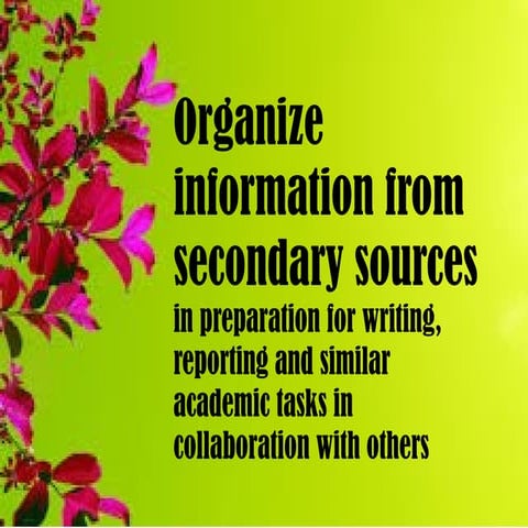 Organizing information from secondary sources writing an announcement.pptx