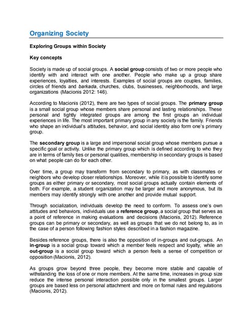 HOW SOCIETY IS ORGANIZED? | PPTX | Genealogy and Ancestry | Hobbies ...