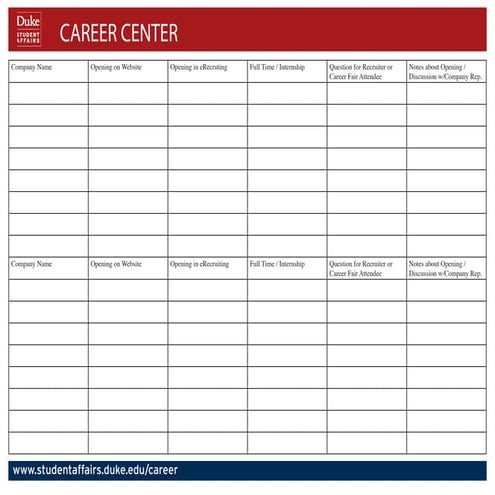 Organizing your career fair experience | PDF