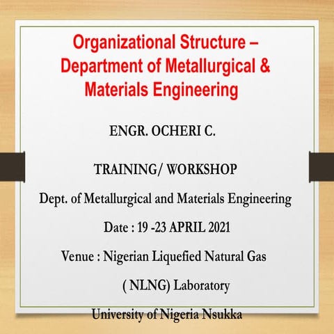 Organogram-MME 2021 Traning Workshop programme.ppt