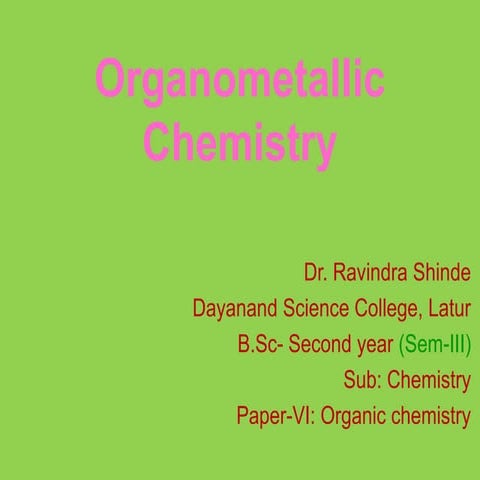 Organometallic Chemistry .ppt