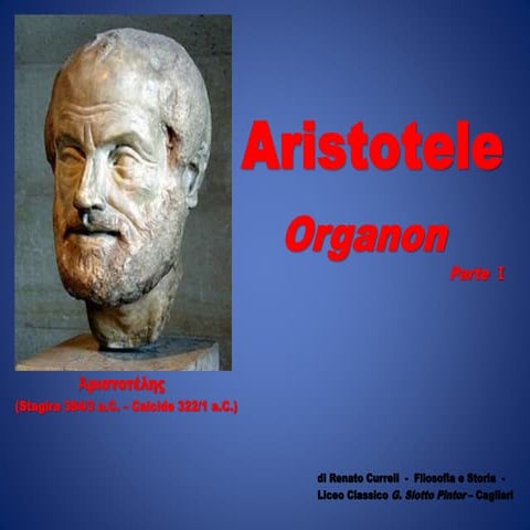 Aristotele - Organon | PPTX