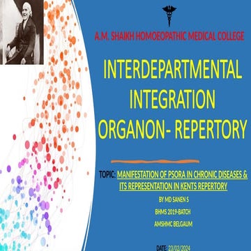 MANIFESTATIONS OF PSORA IN CHRONIC DISEASES.pptx